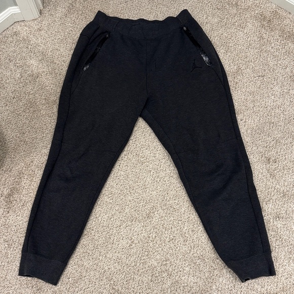 Jordan | Pants | Nike Jordan Mens Black Jogger Sweatpants With Zipper ...